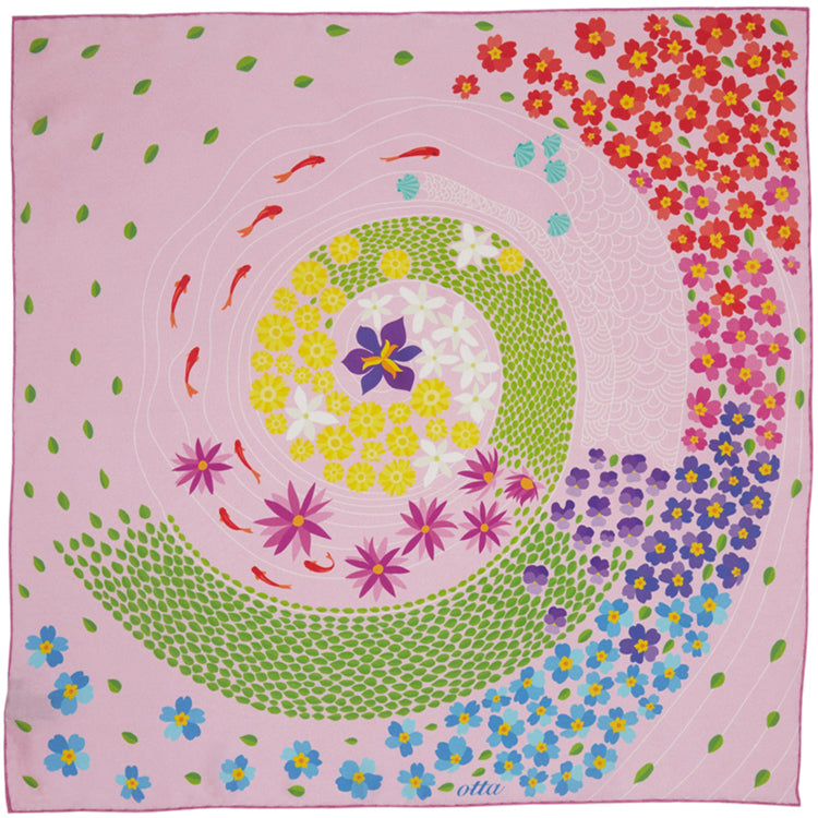 Silk Scarf - Otta exclusive design - Primavera Persiana in Pink - Otta ...